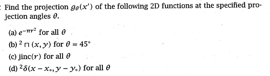 Solved Please help meFind the projection gθ(x') ﻿of the | Chegg.com
