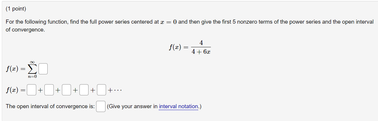 Solved For the following function, find the full power | Chegg.com