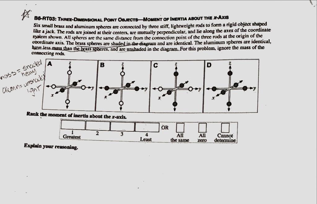 Solved B6-RTDS: THREE-DIMENSIONAL POINT OBUECTS-MOMENT OF | Chegg.com