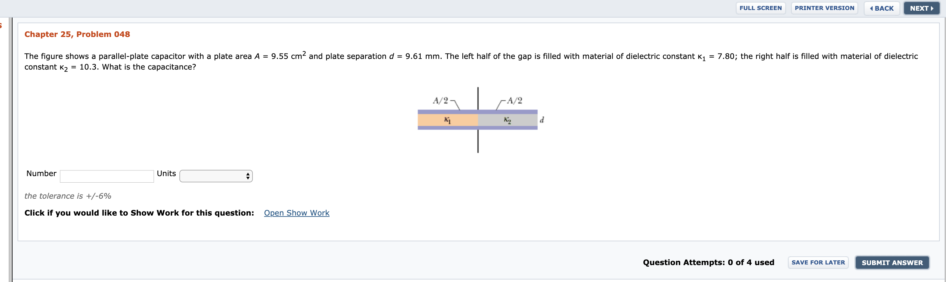 Solved FULL SCREEN PRINTER VERSION BACK NEXT Chapter 25, | Chegg.com