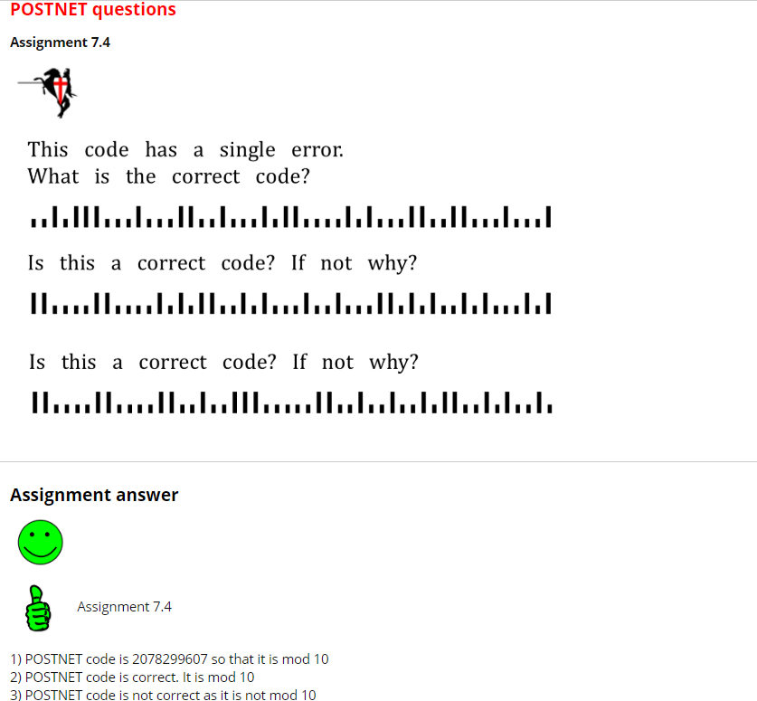 Solved POSTNET questions Assignment 7.4 This code has a | Chegg.com