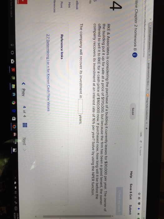 Solved Online Chapter 2 homework B 6 Help Save& Exit Submit | Chegg.com