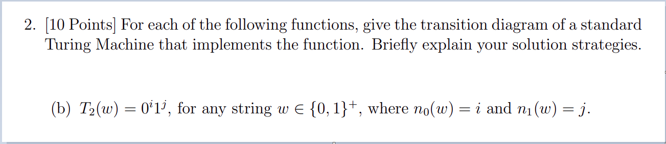 Solved 2. [10 Points] For each of the following functions, | Chegg.com