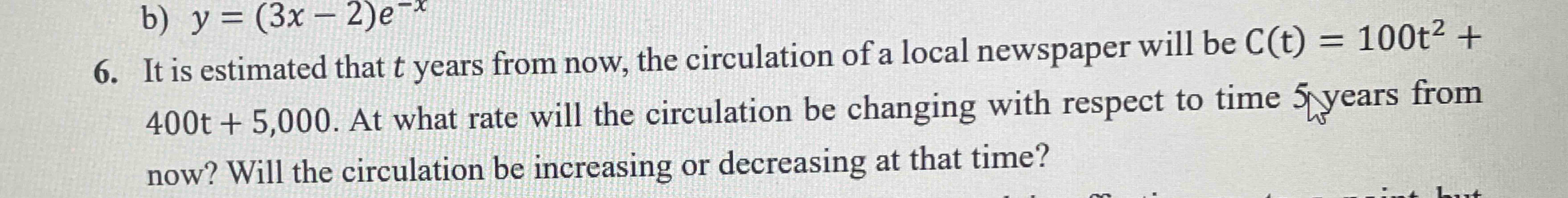 Solved It is estimated that t ﻿years from now, the | Chegg.com