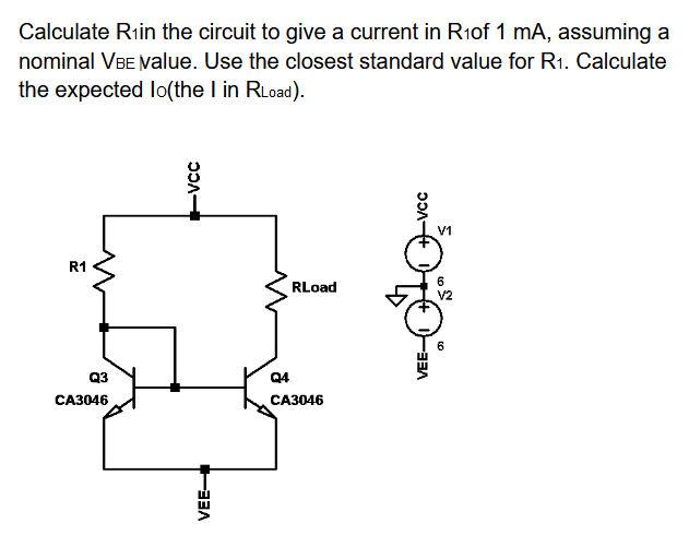 Solved Calculate R in the circuit to give a current in Ríof | Chegg.com