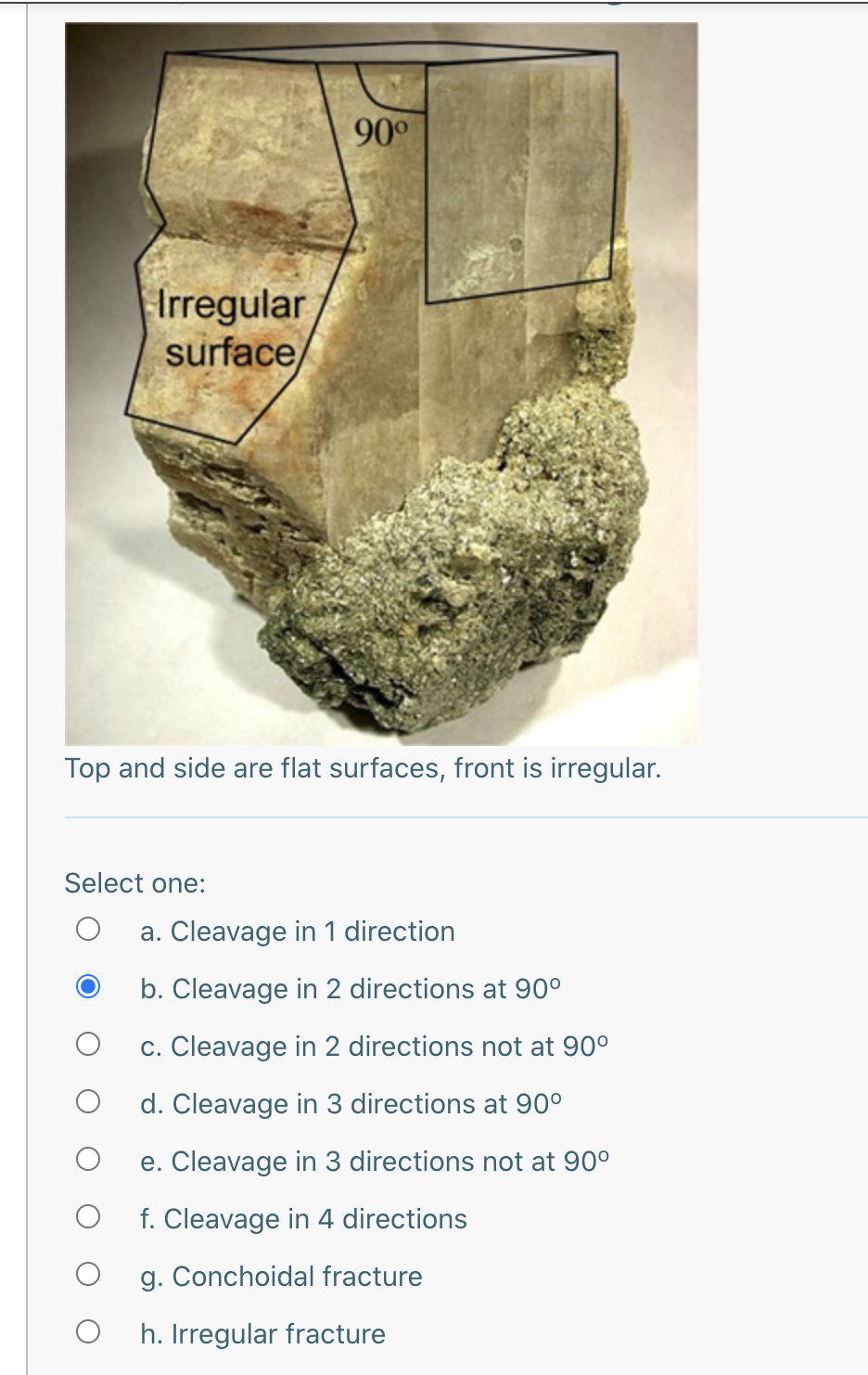 Solved Sample A With Cleavage Planes Save o 1050 11050 1057 | Chegg.com