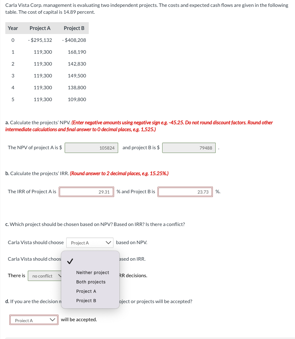 Solved Carla Vista Corp. management is evaluating two | Chegg.com