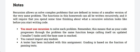 Notes Recursion allows us solve complex problems that | Chegg.com