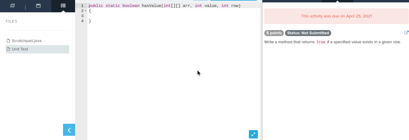 Solved m 1 public static boolean hasValue(int[][] arr, int | Chegg.com