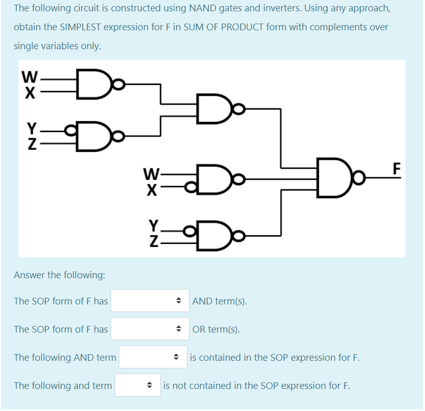 Solved The following circuit is constructed using NAND gates | Chegg.com