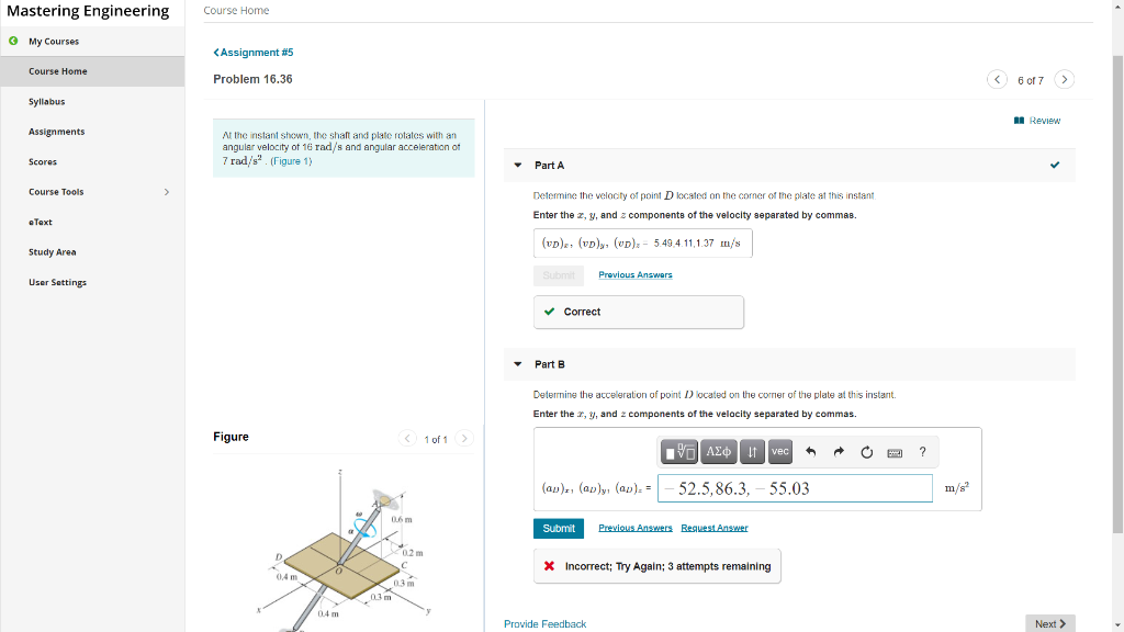 Solved Course Home Mastering Engineering 3 My Courses Course | Chegg.com