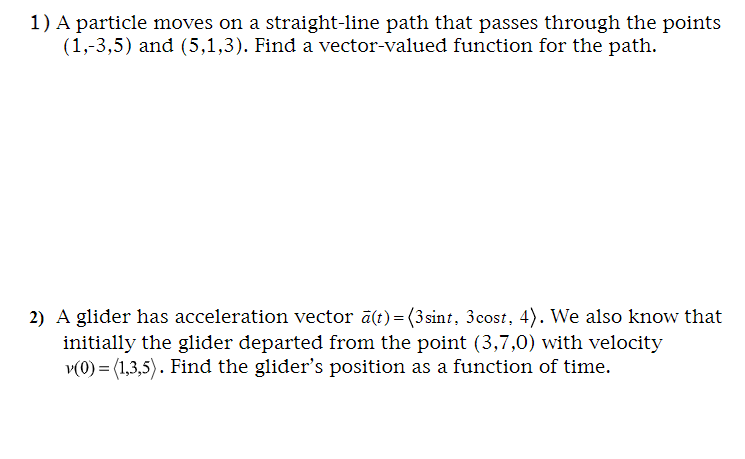Solved 1) A particle moves on a straight-line path that | Chegg.com
