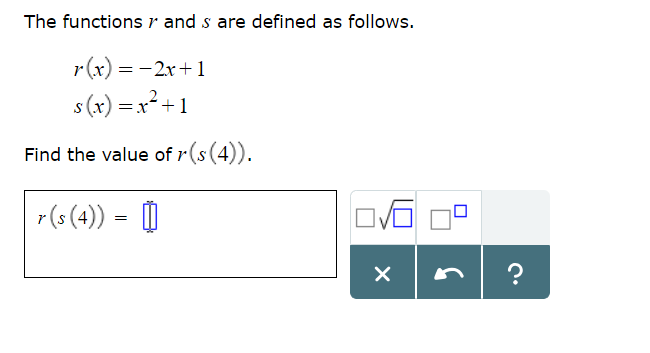 Solved The functions r and s are defined as follows. | Chegg.com