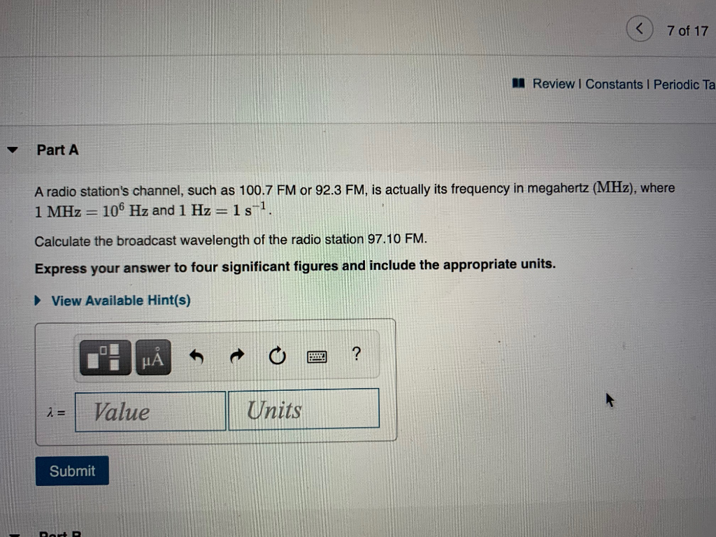 Solved 7 of 17 MI Review | Constants | Periodic Ta Part A A | Chegg.com