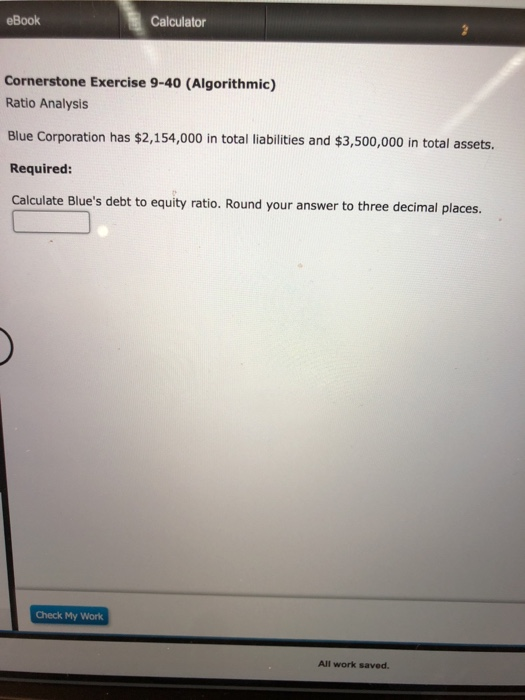 Solved eBook Calculator Cornerstone Exercise 9-40 | Chegg.com