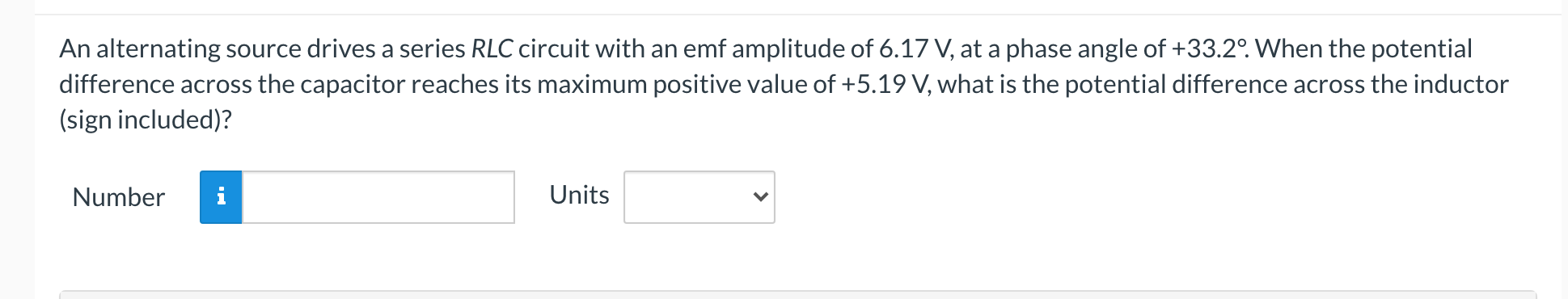 Solved An alternating source drives a series RLC circuit | Chegg.com