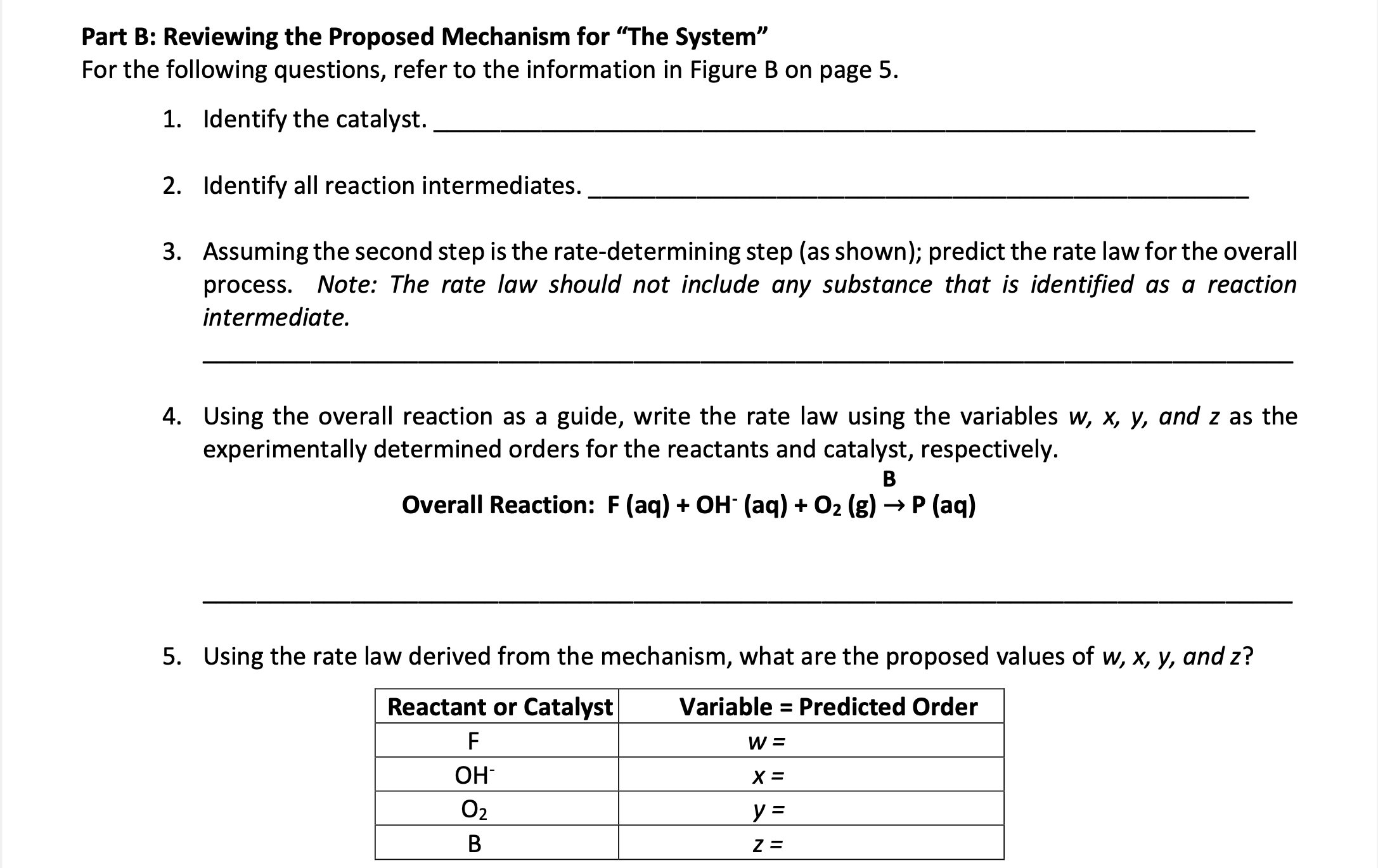 Solved 2. Identify all reaction intermediates. 3. Assuming | Chegg.com