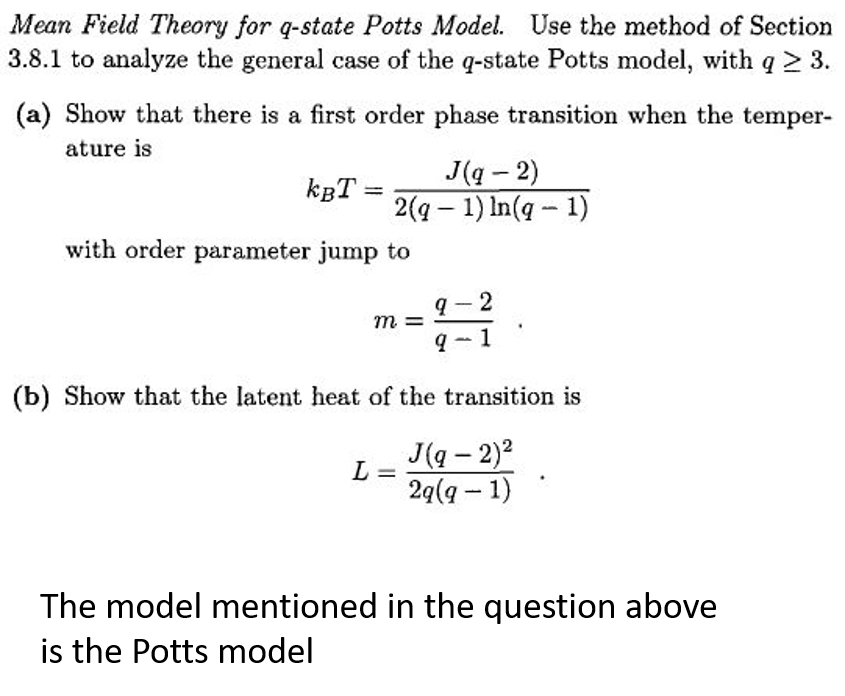 Mean Field Theory For Q State Potts Model Use The