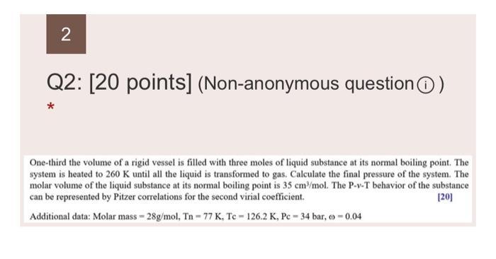 Solved N Q2: [20 points] (Non-anonymous question o) | Chegg.com