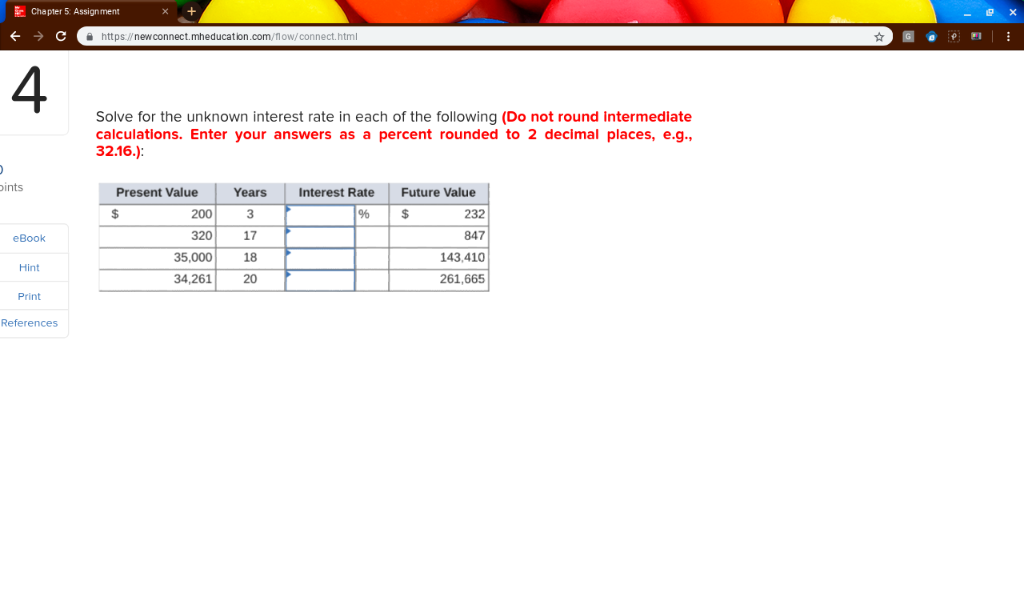Solved Chapter 5 Assignment https:/newconnect.mheducat | Chegg.com