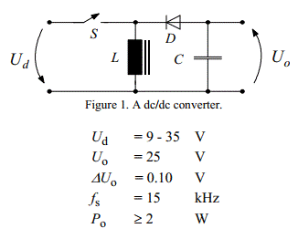 Solved A dc-dc converter is shown in Fig. 1. All components | Chegg.com