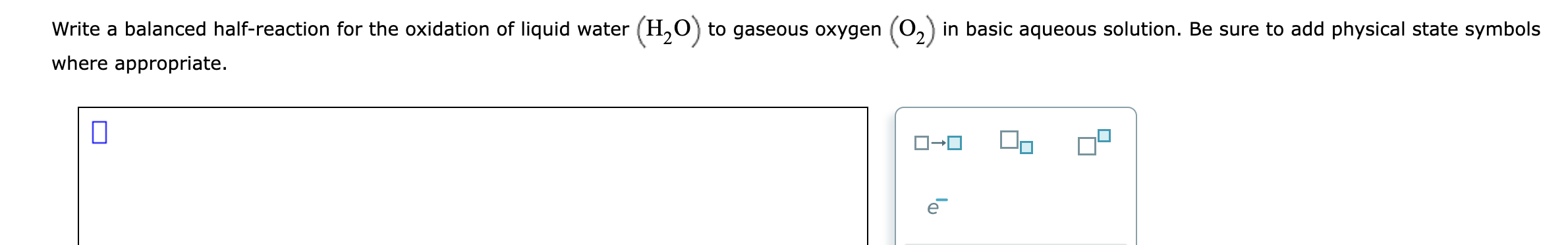 Solved Write a balanced half reaction for the oxidation of | Chegg.com