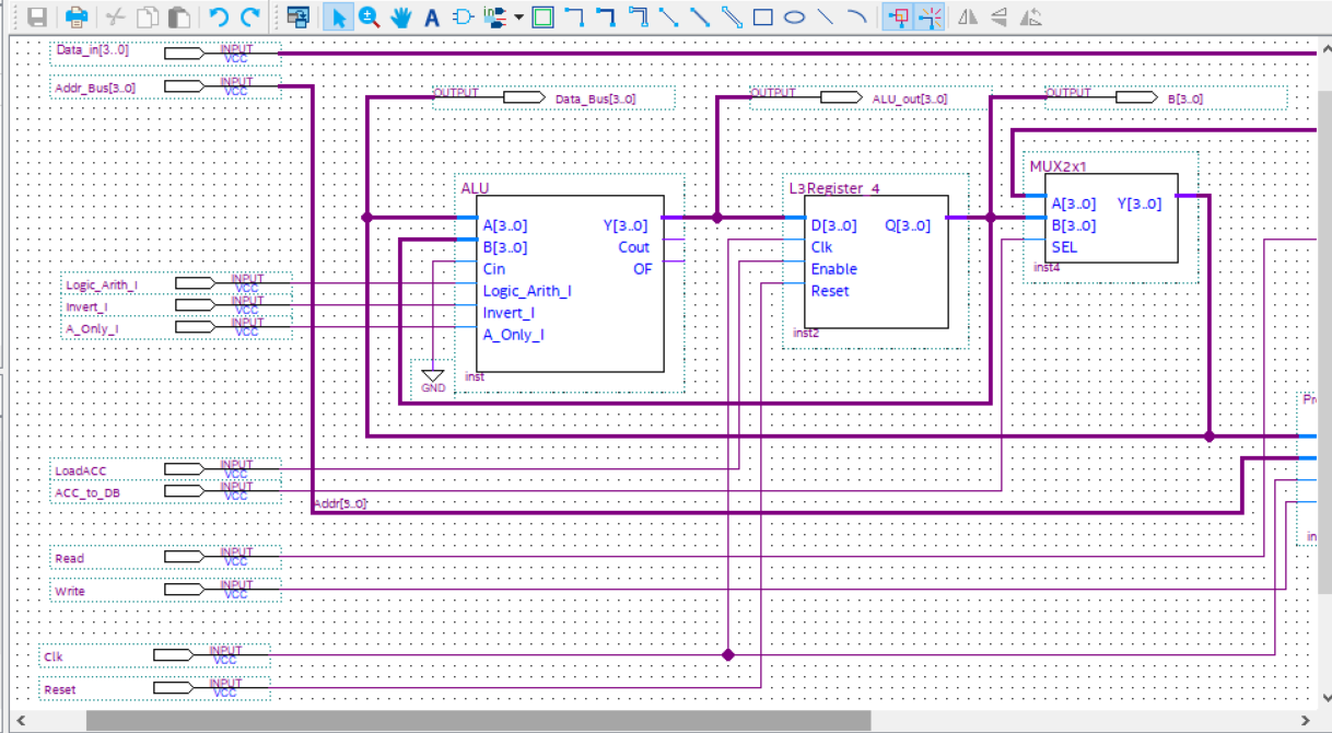This is all one circuit on Quartus prime lite, the | Chegg.com This is all one circuit on Quartus prime lite, the | Chegg.com