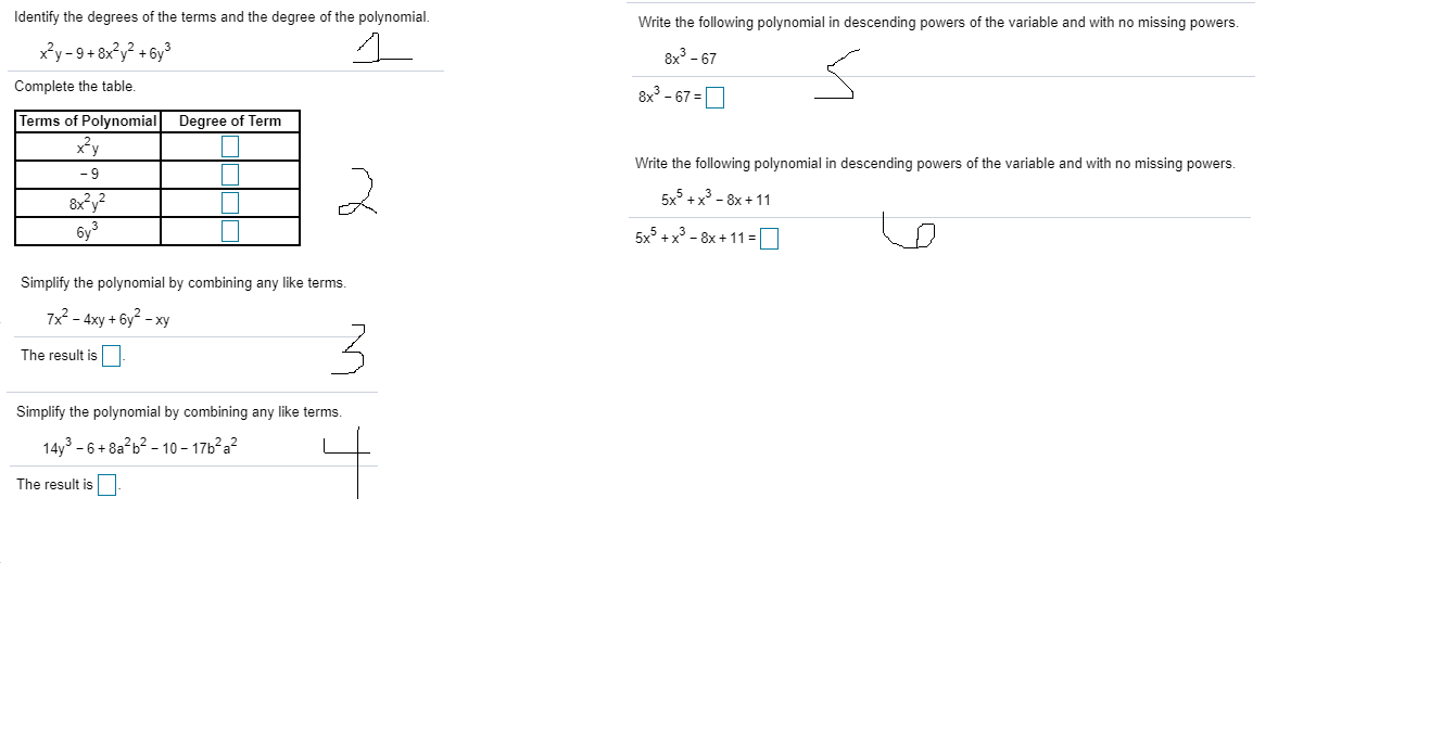 Solved Write the following polynomial in descending powers | Chegg.com