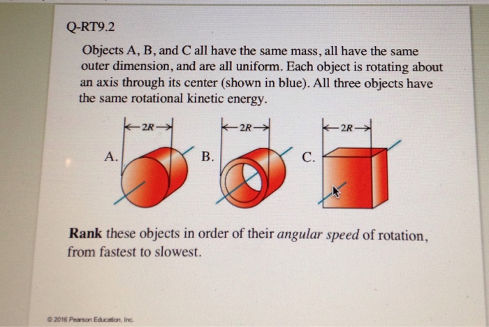 Solved Q-RT9.1 objects A, B, and Call have the same mass, | Chegg.com