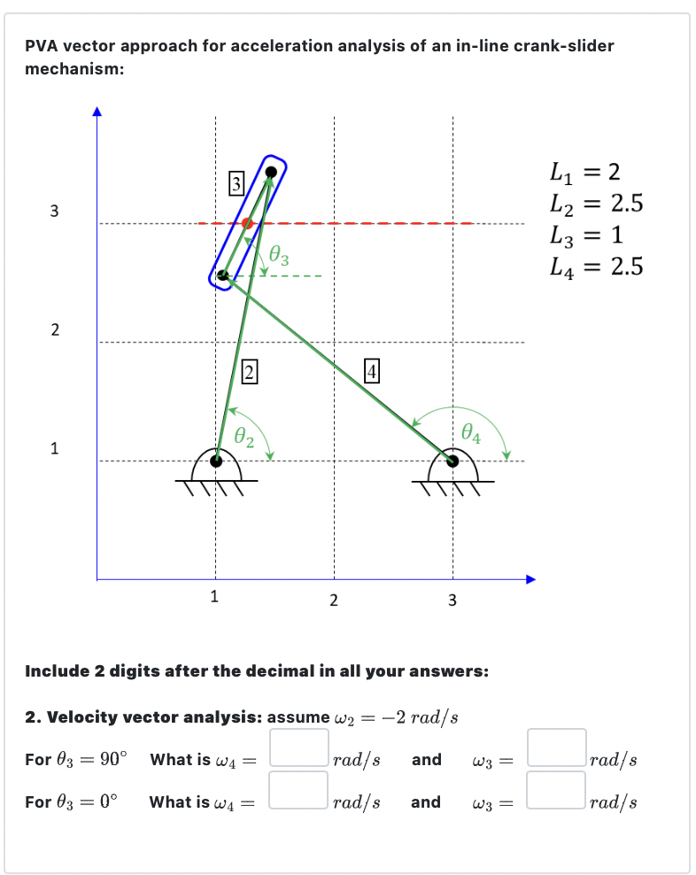 PVA vector approach for acceleration analysis of an | Chegg.com