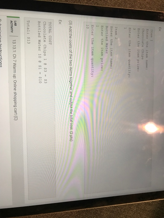Solved (1) Create three files to submit . Item ToPurchase h | Chegg.com