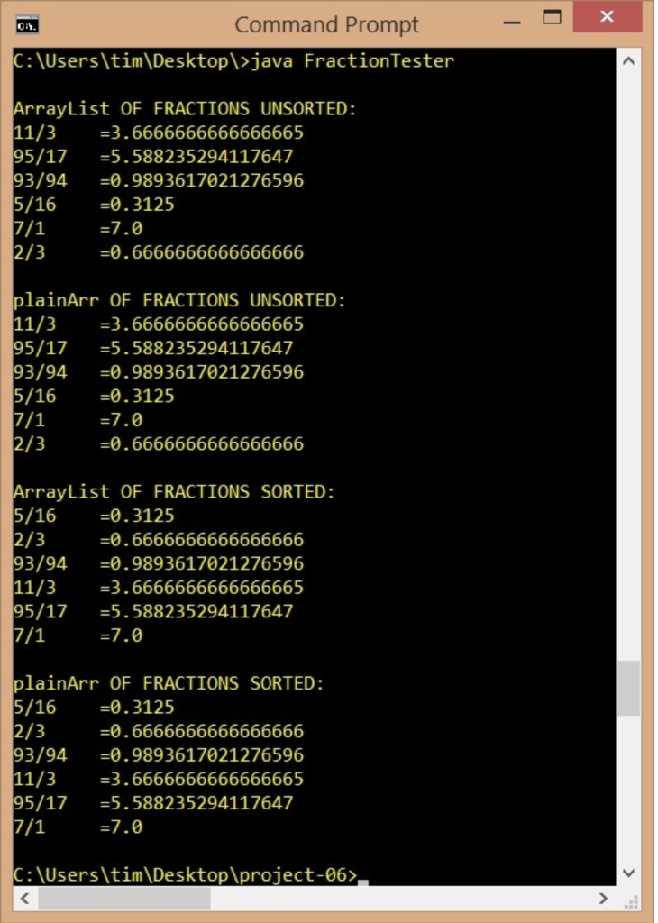 Solved You have already written a Fraction class for a | Chegg.com