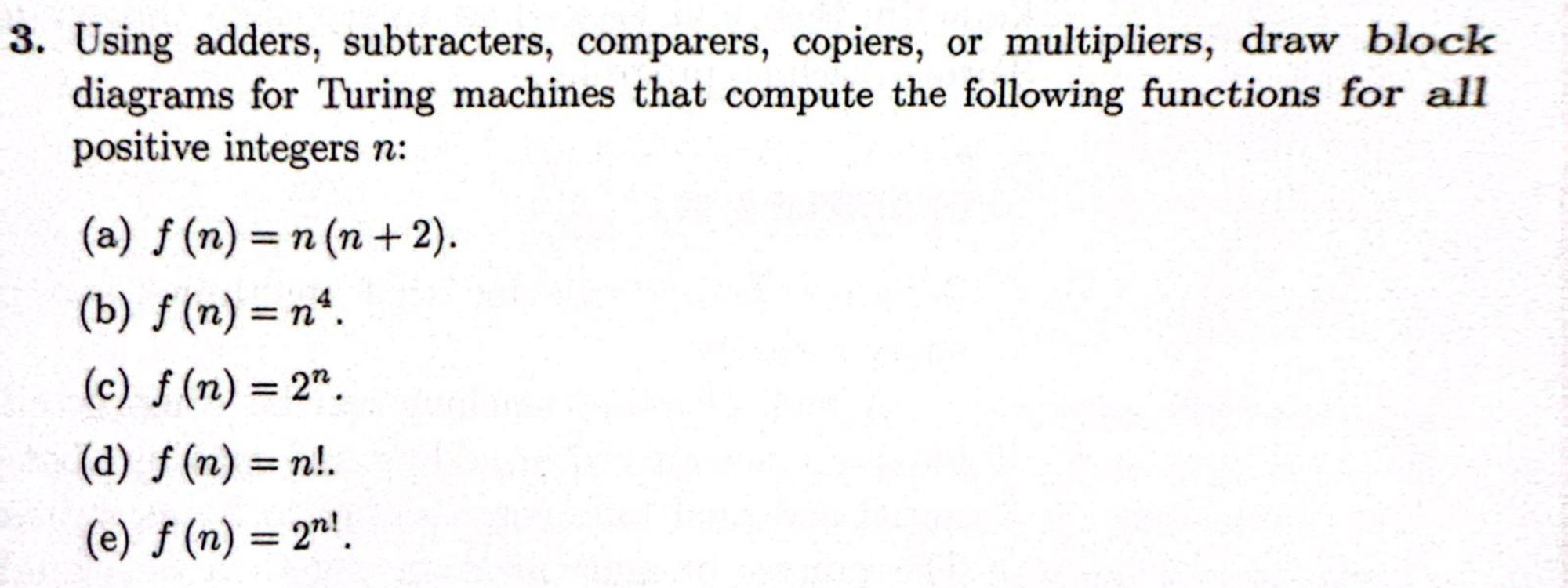 Solved Using adders, subtracters, comparers, copiers, or | Chegg.com
