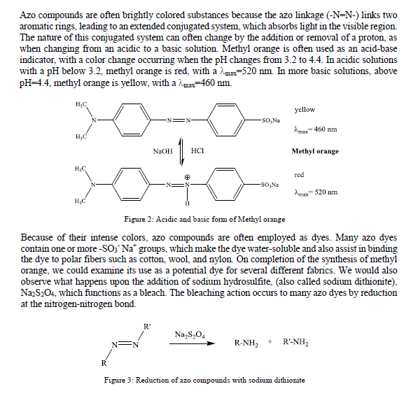 Solved Experiment 7: Synthesis of Methyl Orange Introduction | Chegg.com