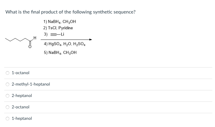 Solved What is the final product of the following synthetic | Chegg.com