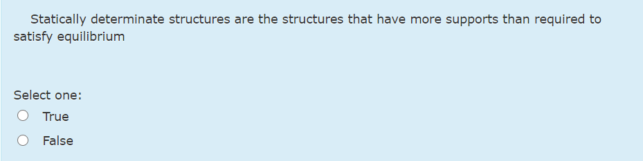 Solved Statically determinate structures are the structures | Chegg.com