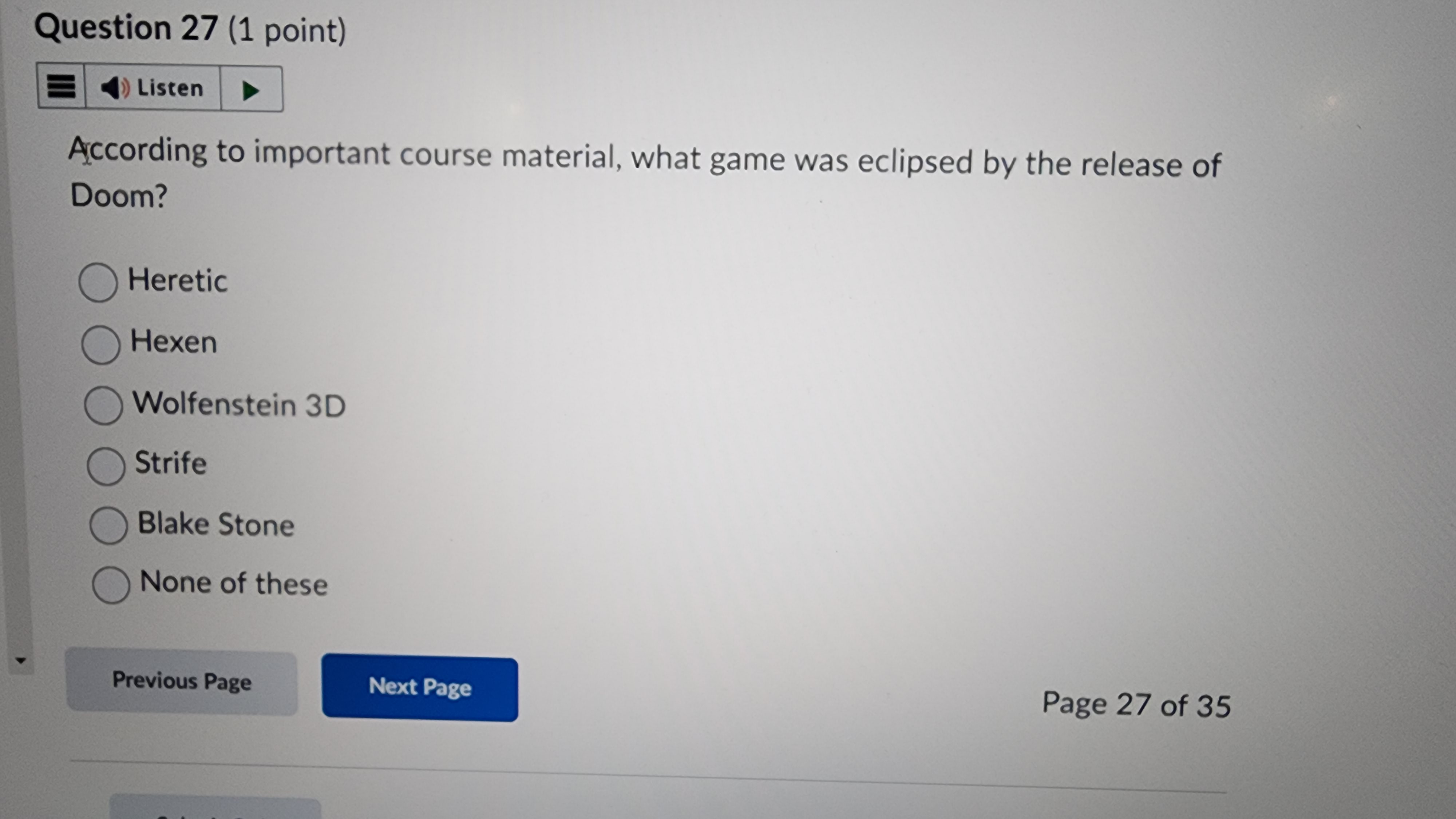 Solved Question 27 (1 ﻿point)According to important course | Chegg.com