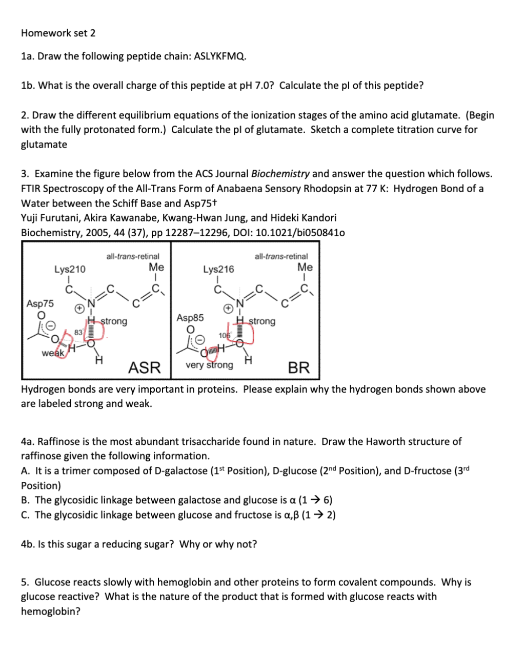 Homework set 2 1a. Draw the following peptide chain: | Chegg.com