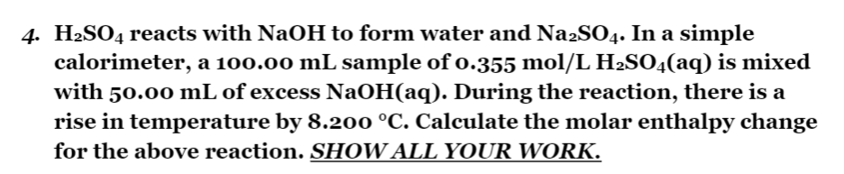 Solved \\( \\mathrm{H}_{2} \\mathrm{SO}_{4} \\) reacts with | Chegg.com