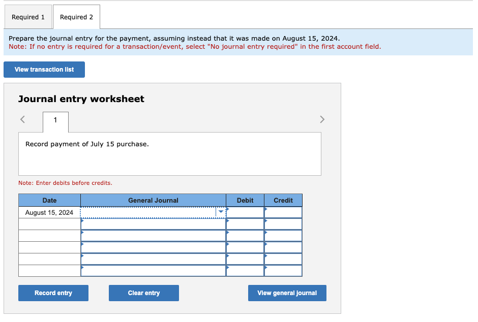 Solved Required information [The following information | Chegg.com
