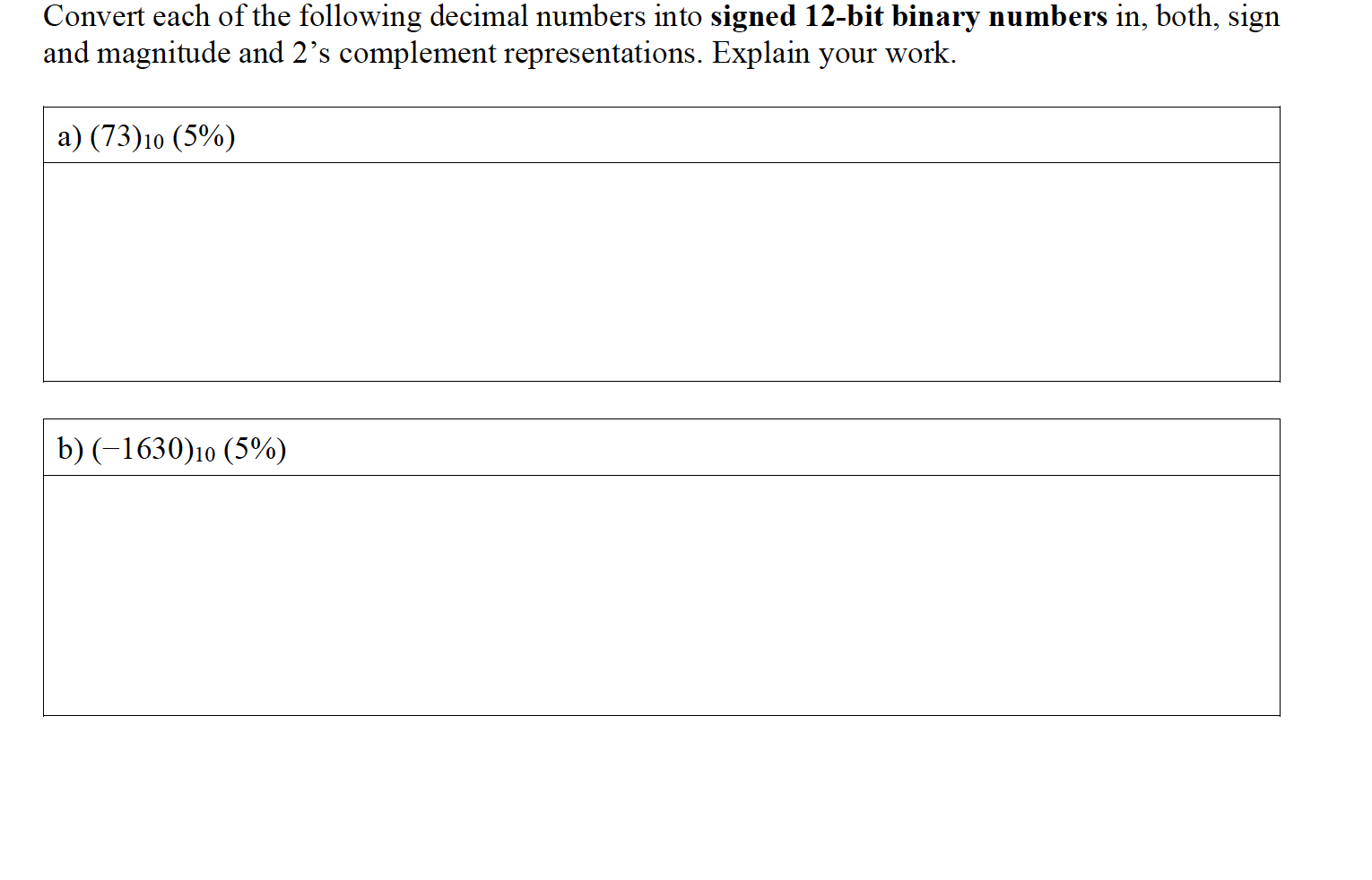 Solved Convert each of the following decimal numbers into | Chegg.com