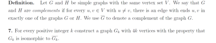 Solved Definition. Let G and H be simple graphs with the | Chegg.com