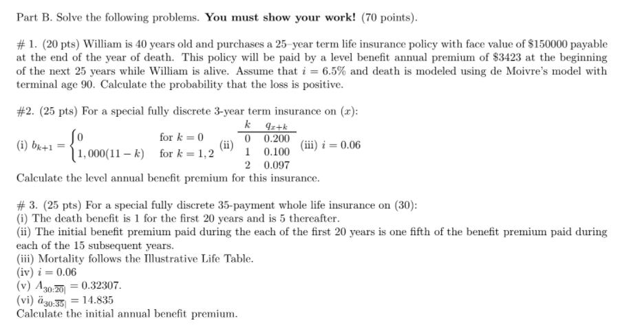 Solved Part B Solve The Following Problems You Must Show 