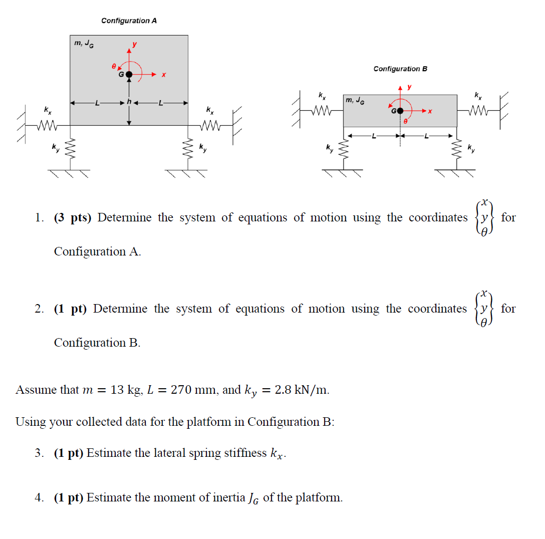 Solved Configuration A Configuration B 1. (3 pts) Determine | Chegg.com