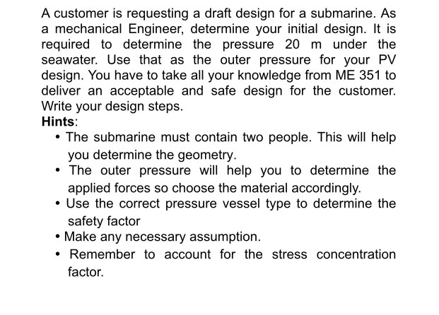 Solved A customer is requesting a draft design for a | Chegg.com
