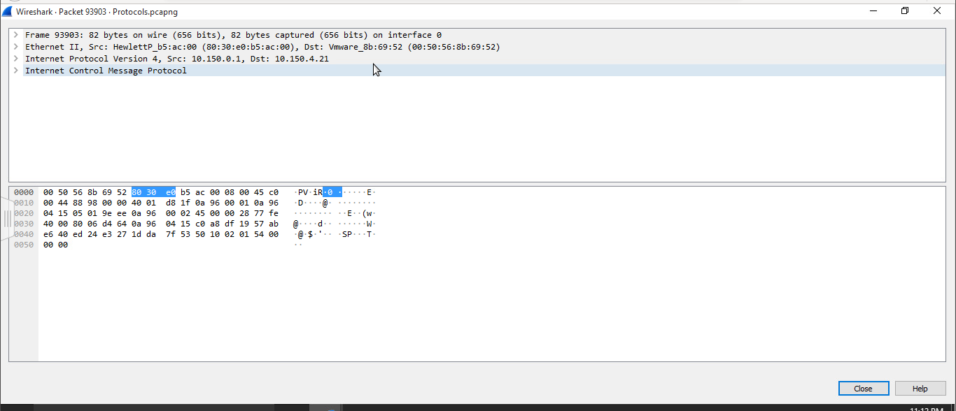 Solved Wireshark . Packet 93903 . Protocols.pcapng X > Frame | Chegg.com