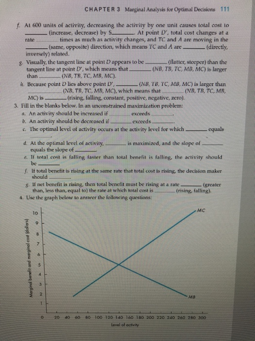 Solved CHAPTER 3 Marginal Analysis for Optimal Decisions 111 | Chegg.com