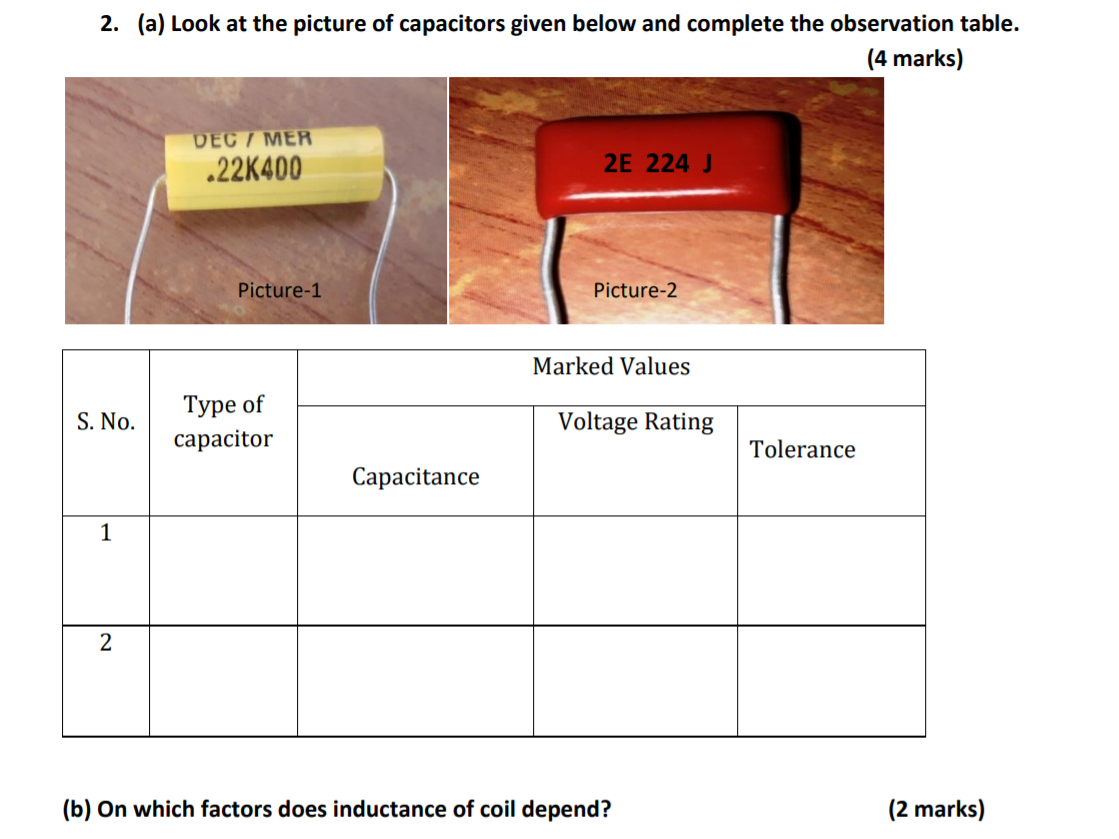 Solved 2. (a) Look at the picture of capacitors given below | Chegg.com