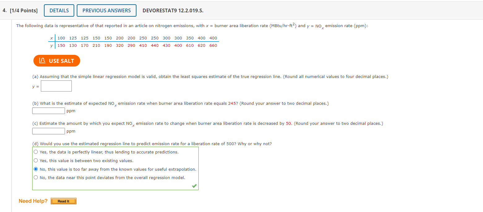 Solved 4. [1/4 Points] DETAILS PREVIOUS ANSWERS DEVORESTAT9 | Chegg.com