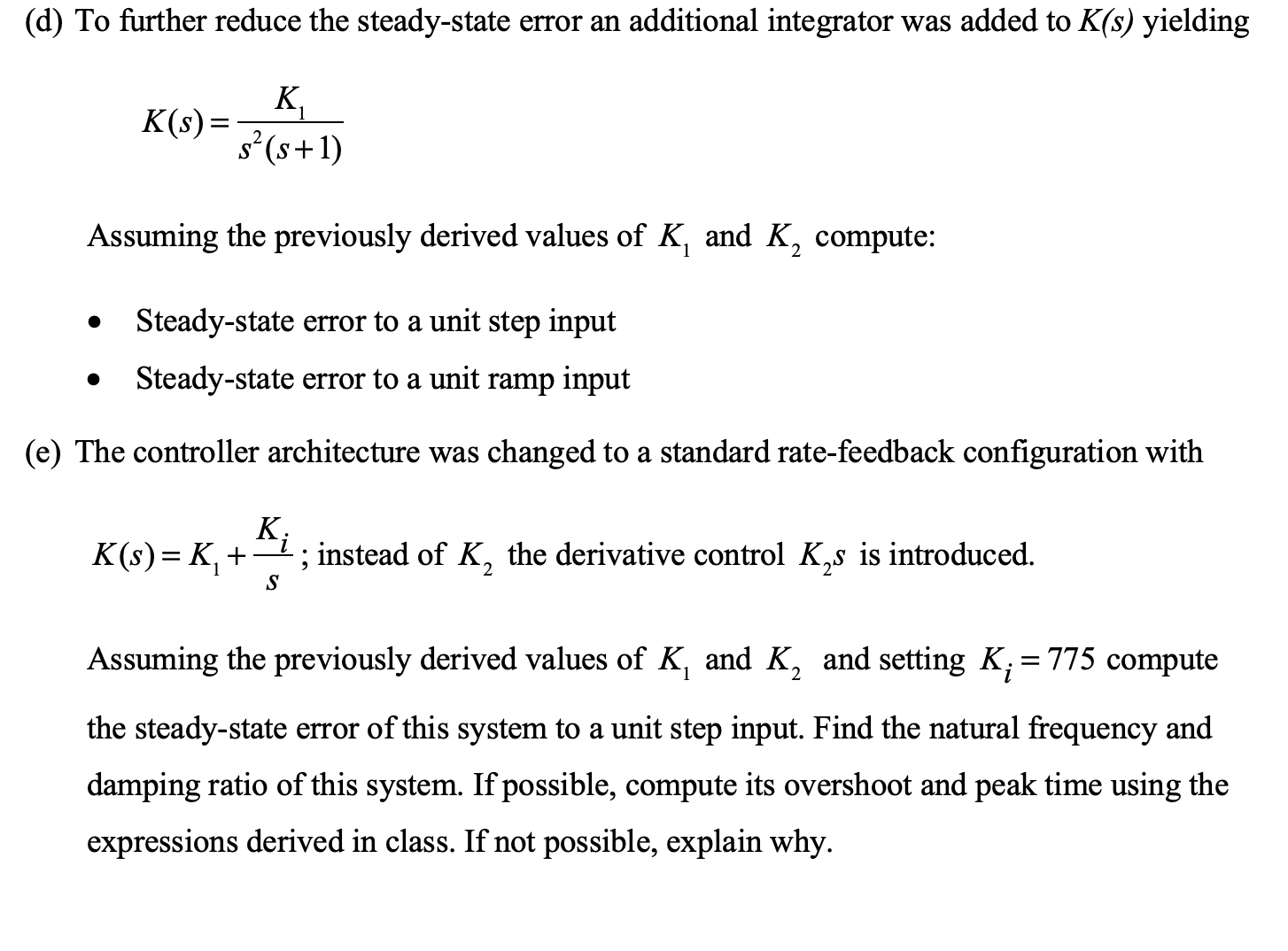 Solved The control system is shown in Fig. 2 below. Figure | Chegg.com